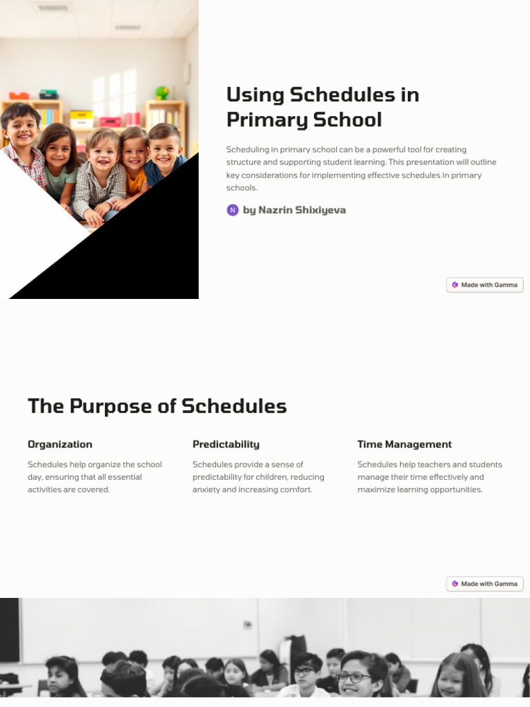 Using Schedules in Primary School | PDF | Teachers | Communication
