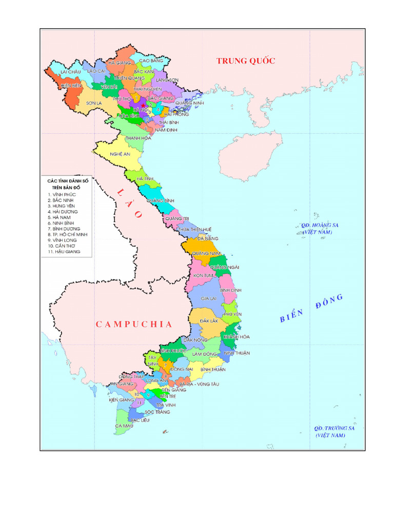 Ban Do Viet Nam Va Cac Vung | PDF