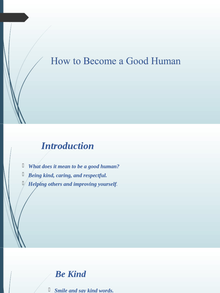 How to Be a Good Human | PDF