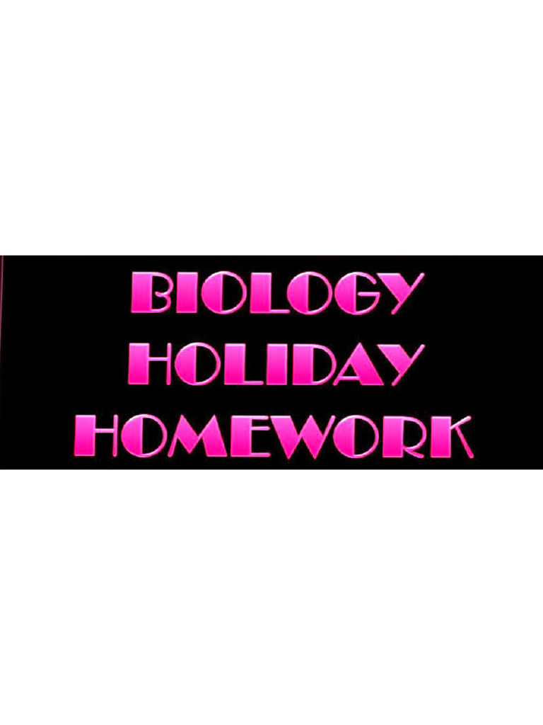 XII Biology Holiday Homework | PDF
