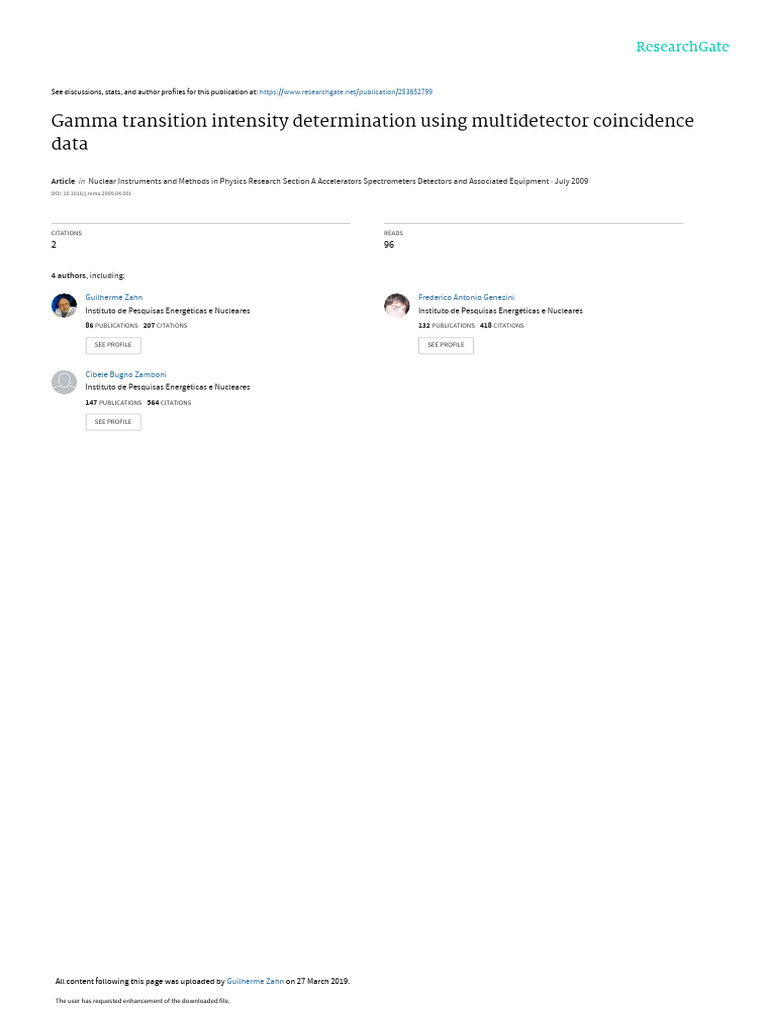 Gamma_transition_intensity_determination_using_mul | PDF | Radioactive ...