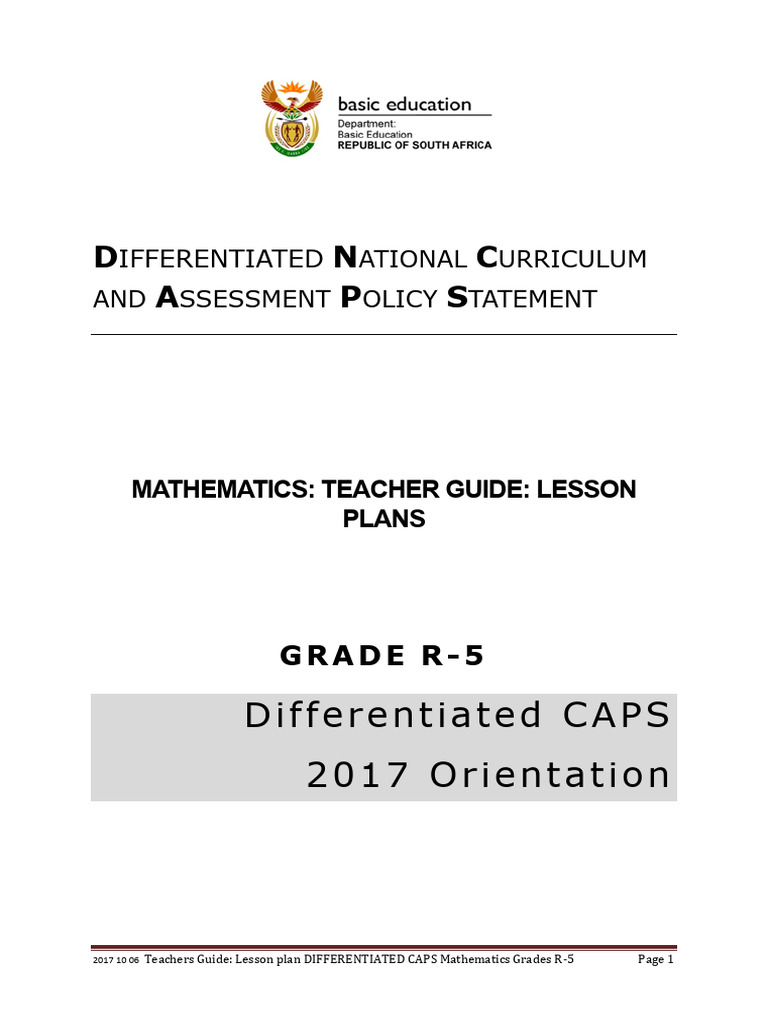 Differentiated Math Lesson Plans R-5 | PDF | Lesson Plan | Mathematics