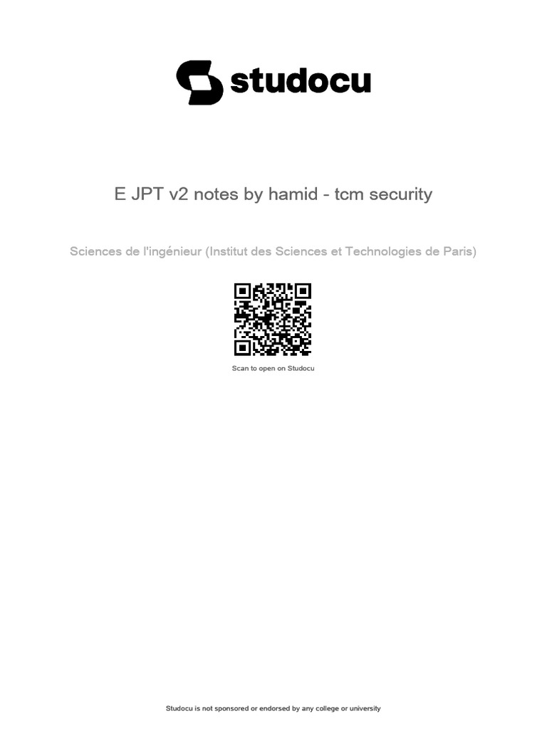 e-jpt-v2-notes-by-hamid-tcm-security | PDF | Computing | Software