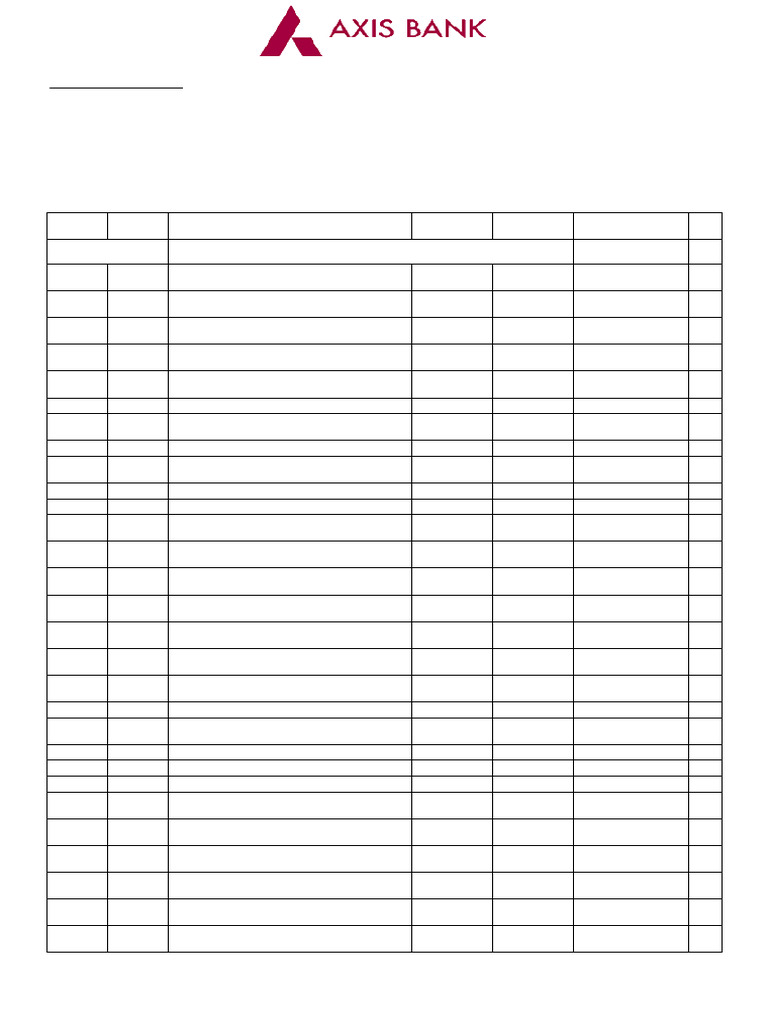 Axis Bank Account Statement | PDF | Banks | Debit Card