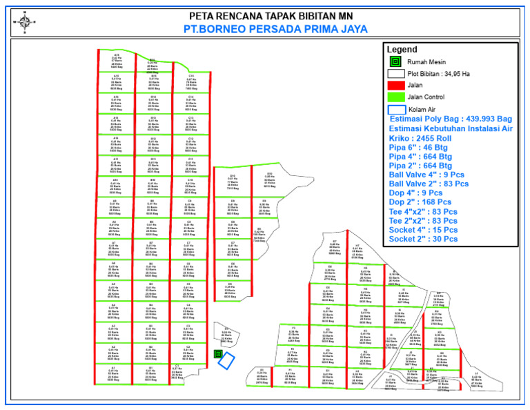 Peta Rencana Tapak Bibitan MN PT - BPPJ - 120815 | PDF