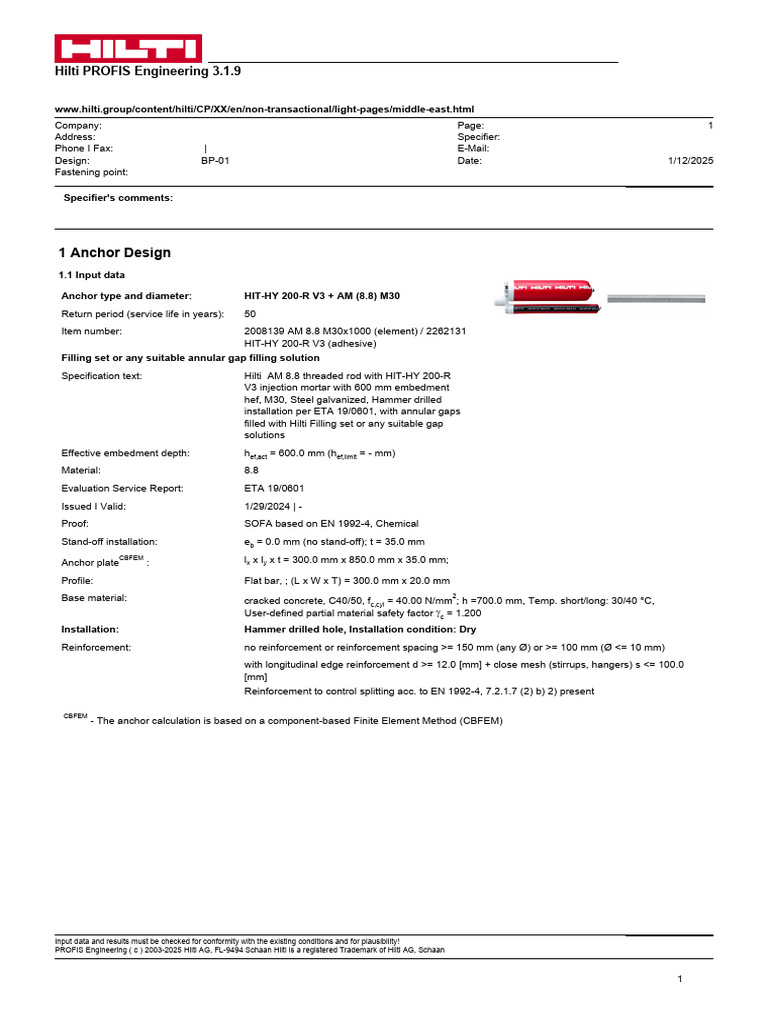BP-01_HILTI | PDF | Building Materials | Building Engineering