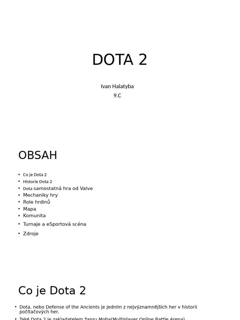 DOTA 2 - Slohovka-1 | PDF