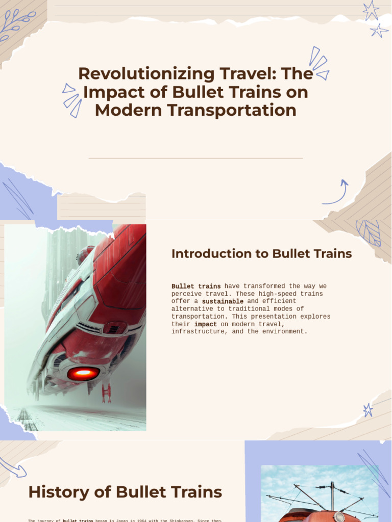 Slidesgo Revolutionizing Travel The Impact of Bullet Trains On Modern ...