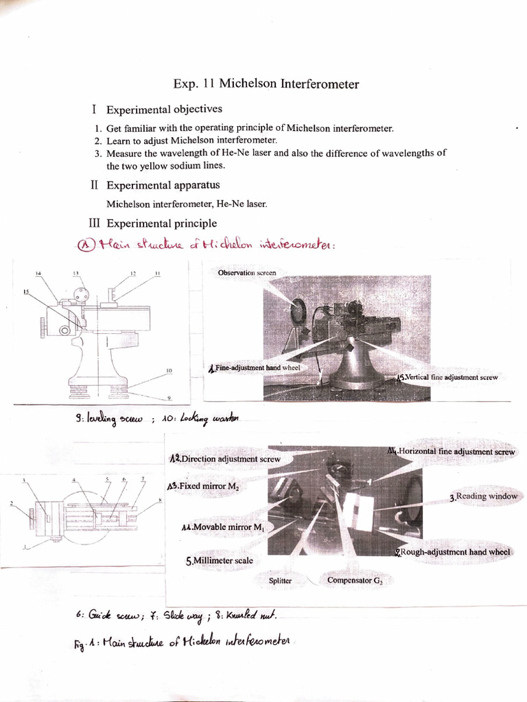 Michelson interferometer | PDF
