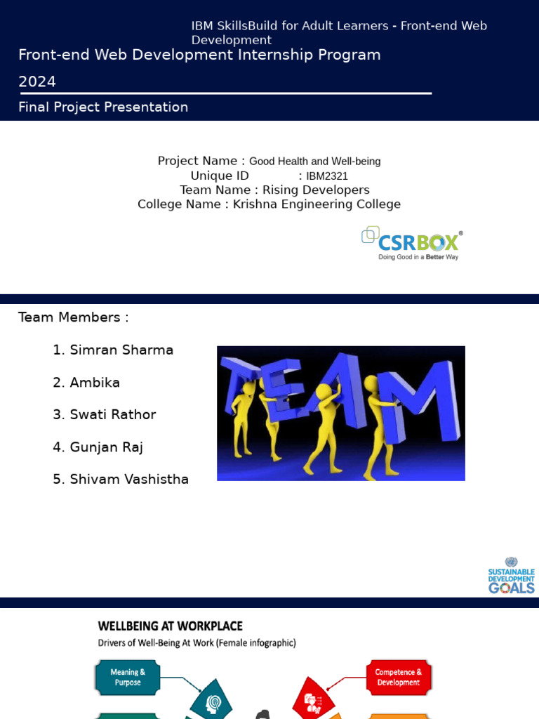 IBM SkillsBuild Front-end Web Development Internship Program 2024 Final Project Presentation ...
