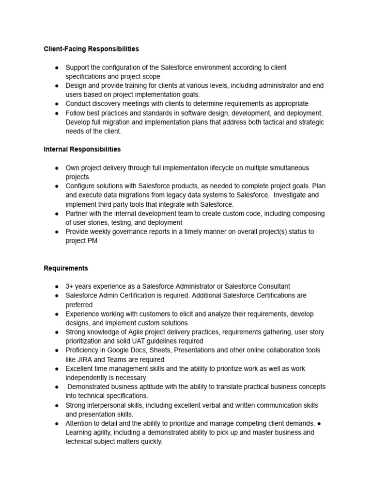 Implementation Specialist JD | PDF | Agile Software Development | Information Technology