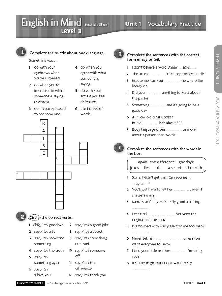 Unit1 Vocabulary Practice Worksheet | PDF