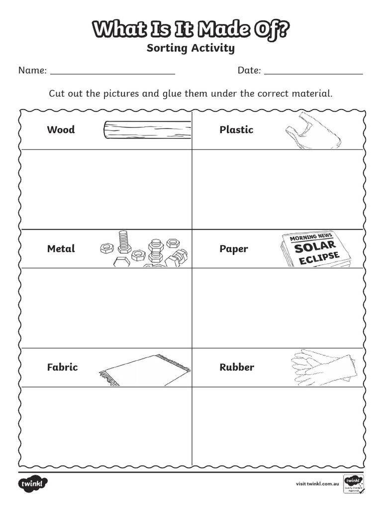 Au St 1662890346b What is It Made of Activity Sheet Pack Black and ...