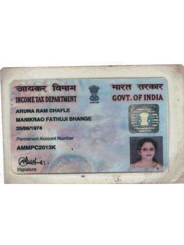 Aruna Pan Card | PDF