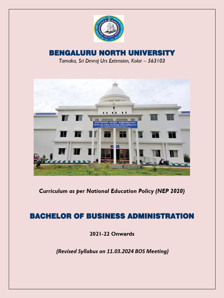 BBA NEP 2020 Revised Syllabus BNU (April 2024) | PDF | Educational ...