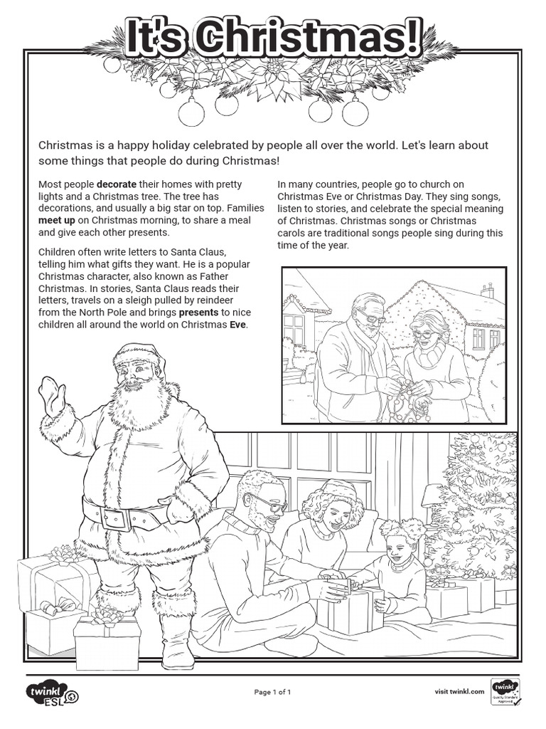 Christmas for ESL Learners | PDF | English As A Second Or Foreign ...