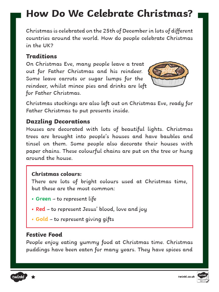 How Do We Celebrate Christmas | PDF | Christmas | Christmas Eve