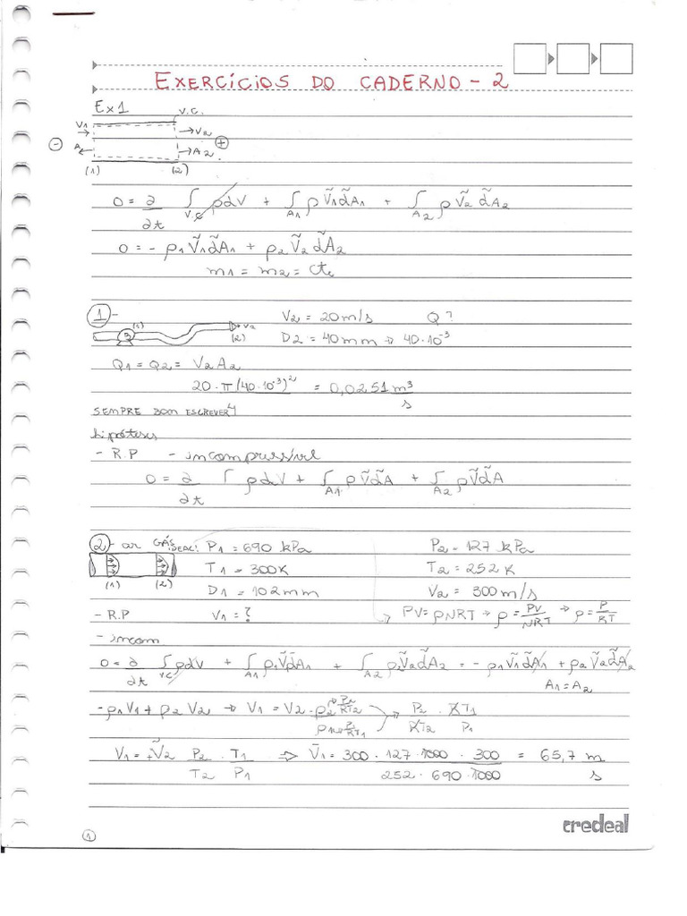 Exs em Sala Mecflu 1 | PDF