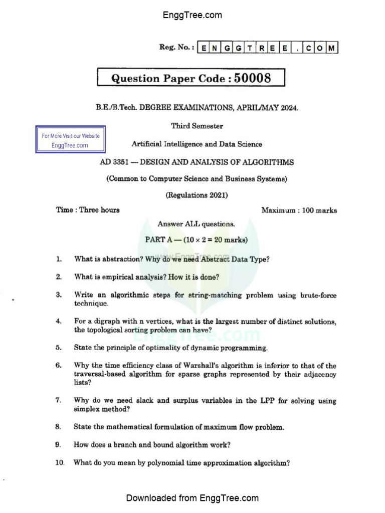 AD3351-Design-and-Analysis-of-Algorithms-Apr-May-2024-Question-Paper ... AD3351-Design-and-Analysis-of-Algorithms-Apr-May-2024-Question-Paper ...