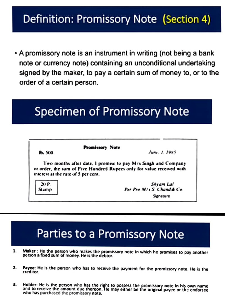 Promissory Note | PDF | Promissory Note | Money