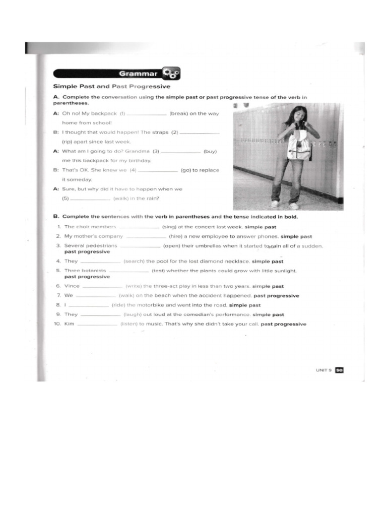 Simple Past and Past Progressive Activities Pending 2 | PDF