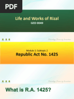 RA 1425 (Rizal Law) | PDF
