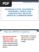 RMNCH + A: (Reproductive, Maternal, Newborn, Child and Adolescent ...