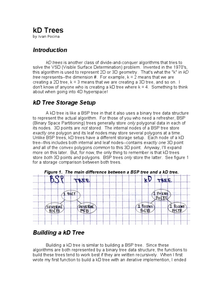 KD Trees: by Ivan Pocina | Download Free PDF | Geometry | Areas Of ...