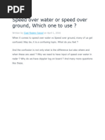 Speed Over Water vs. Speed Over Ground | PDF | Navigation | Ships