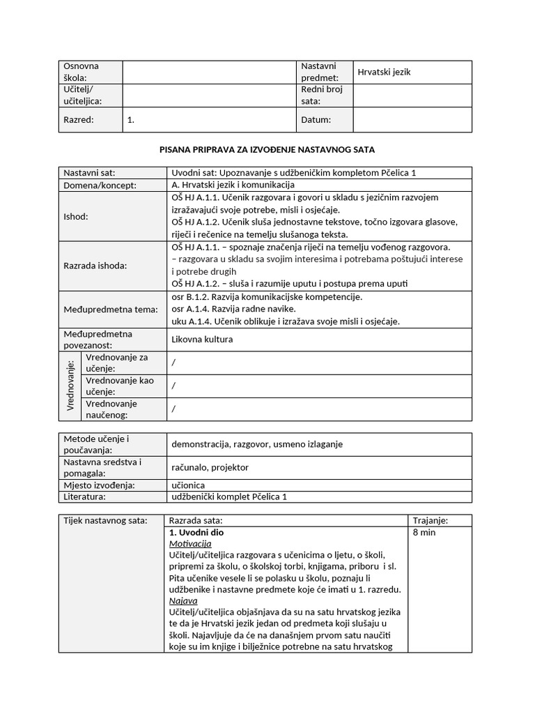 001 - JIK Uvodni Sat | PDF
