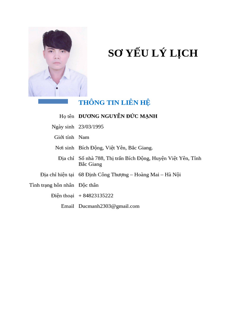 CV Ung Tuyen | PDF