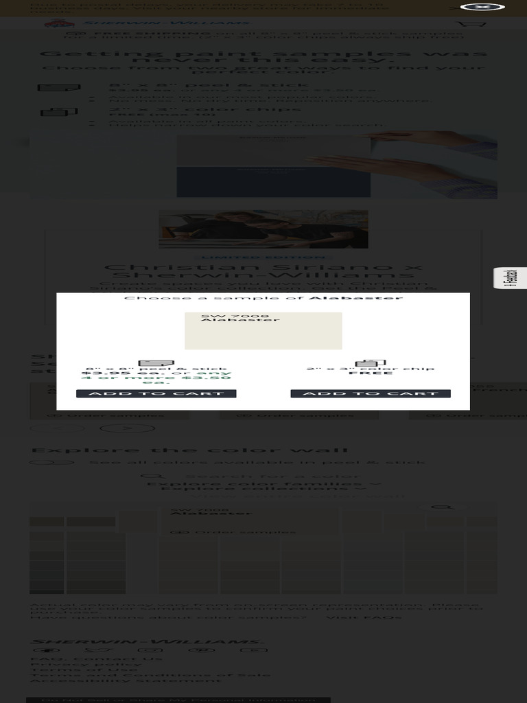 Sherwin-Williams Color Sample Ordering | PDF