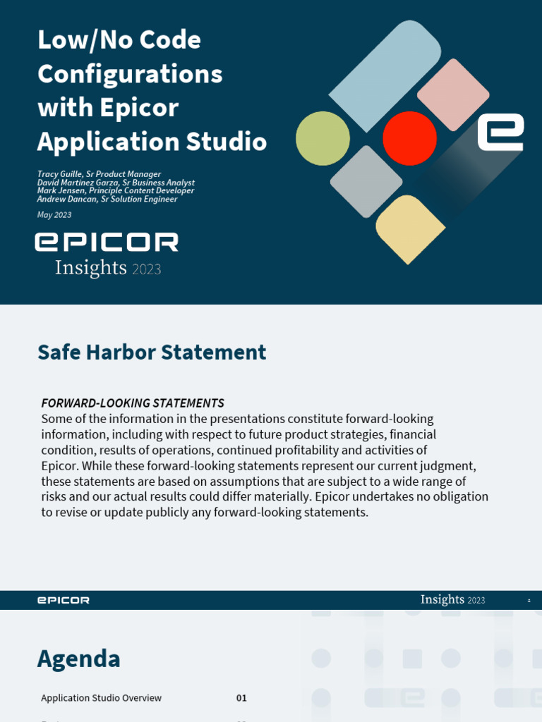 Low_No_Code_Configurations_With_Epicor_Application_Studio | PDF | Computing | Software