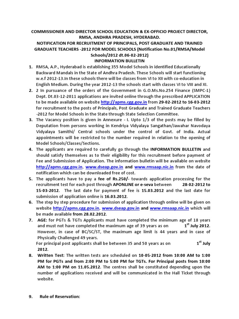 Rmsa Notification | PDF | Academic Degree | Bachelor's Degree