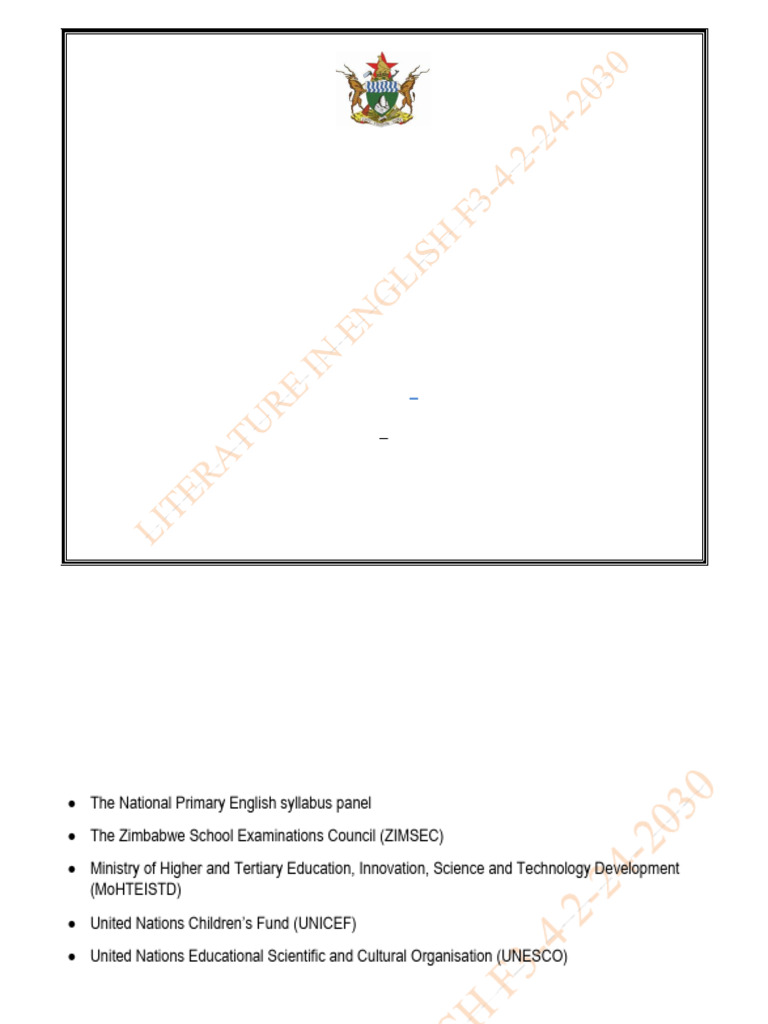 Literature in English Syllabus Form 3-4 | PDF | Genre | Learning