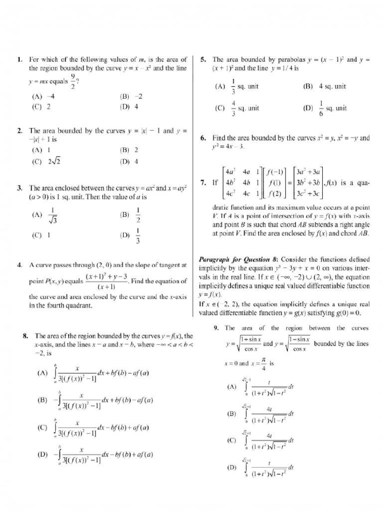Applications of Integrals | PDF