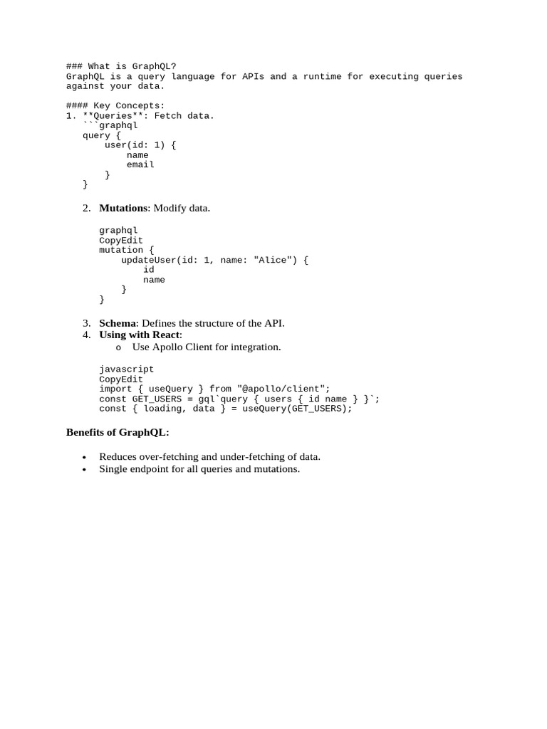 Graph QL | PDF