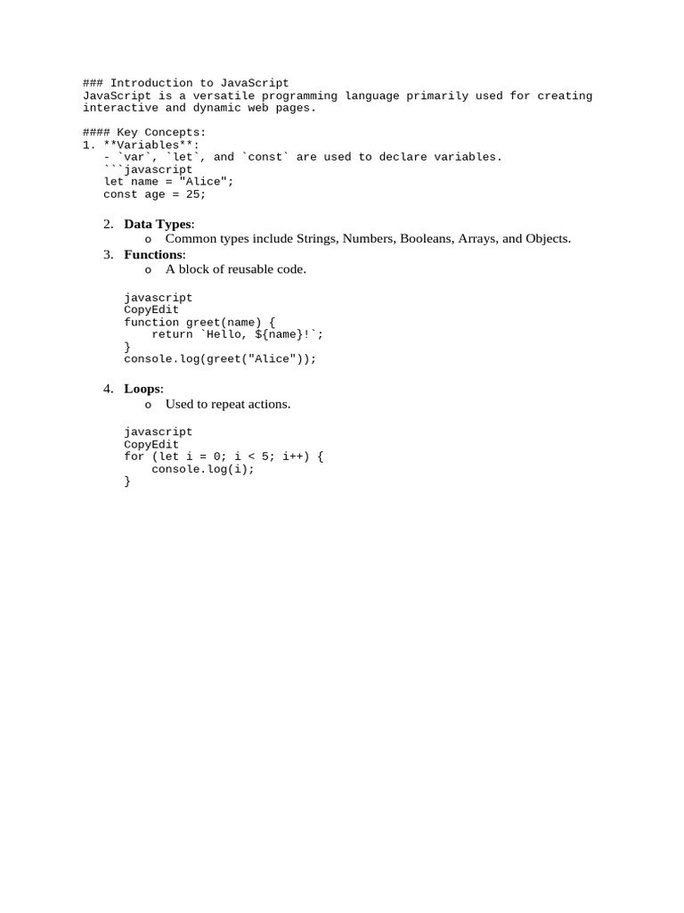 JavaScript Basics Tutorial | PDF JavaScript Basics Tutorial | PDF