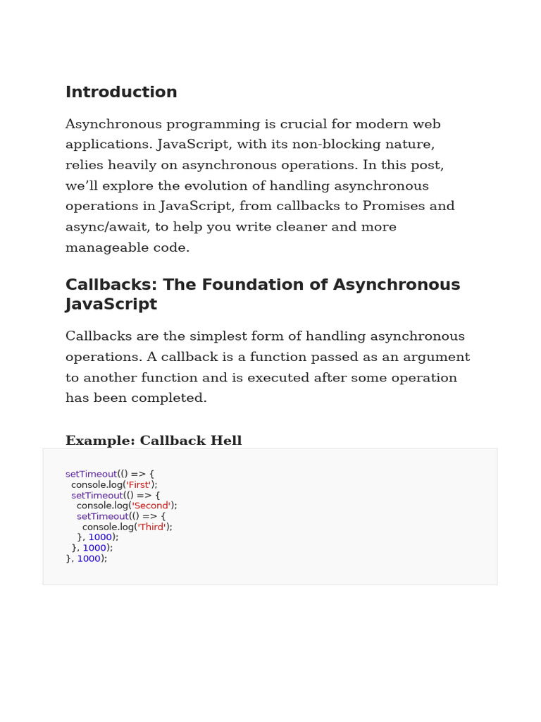 Mastering Asynchronous JavaScript- Callbacks, Promises, and Async:Await ... Mastering Asynchronous JavaScript- Callbacks, Promises, and Async:Await ...