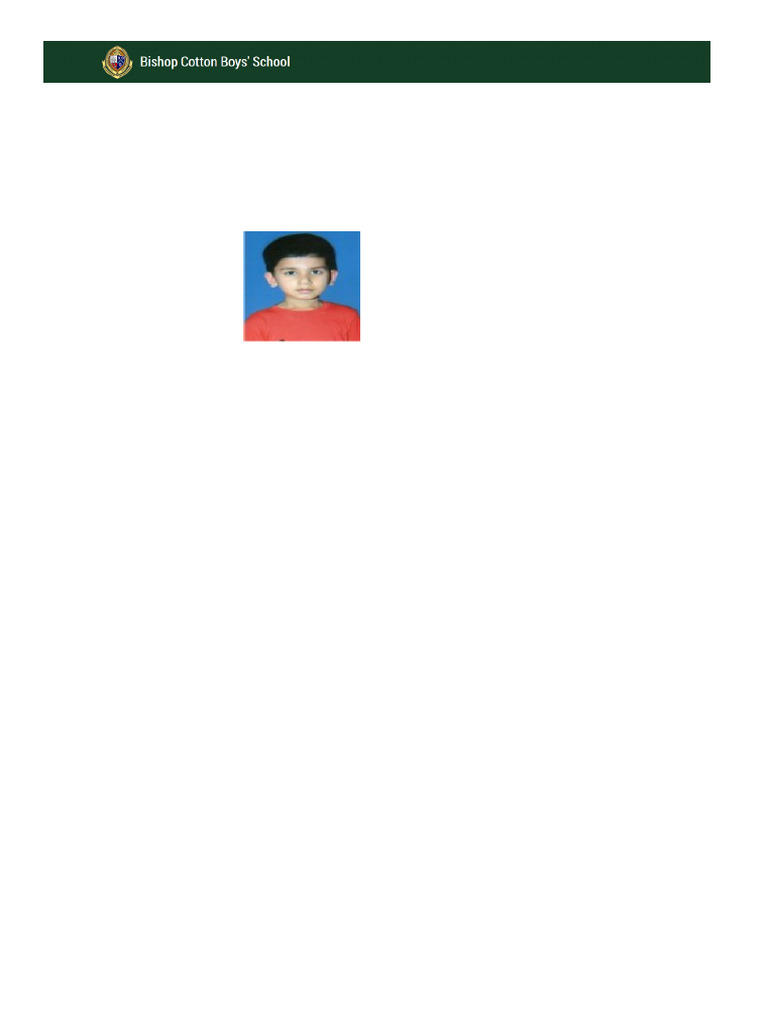 LKG Application Form Boys | PDF