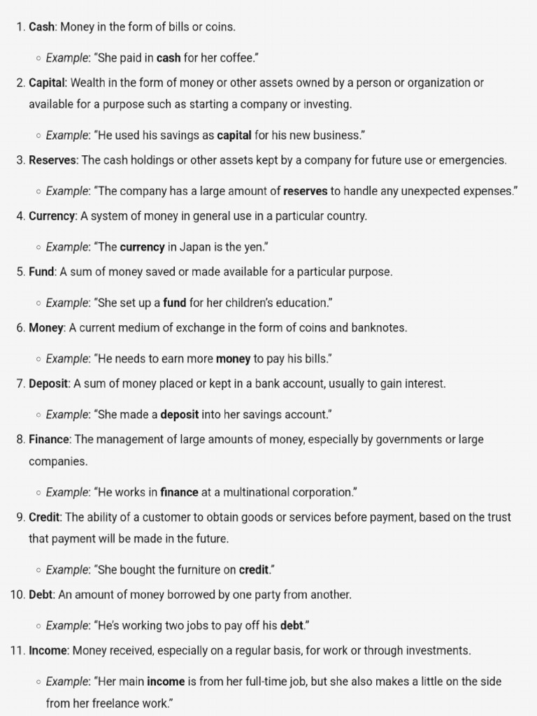 Forms of Money - Explanation & Examples | PDF | Money | Debt