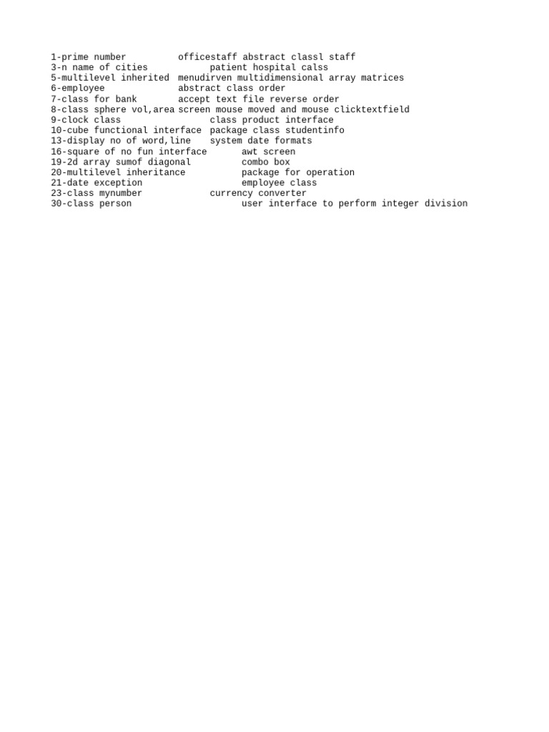 Java Classes and Interfaces Overview | PDF