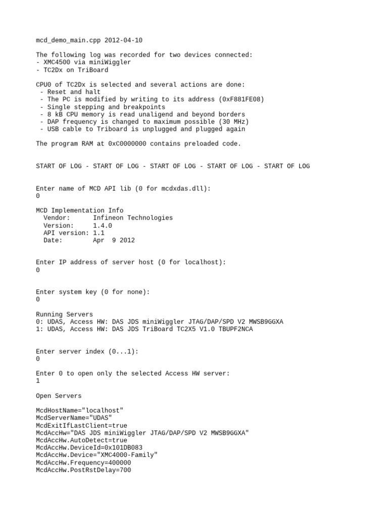 mcd_demo_log | PDF | Computing | Computer Architecture