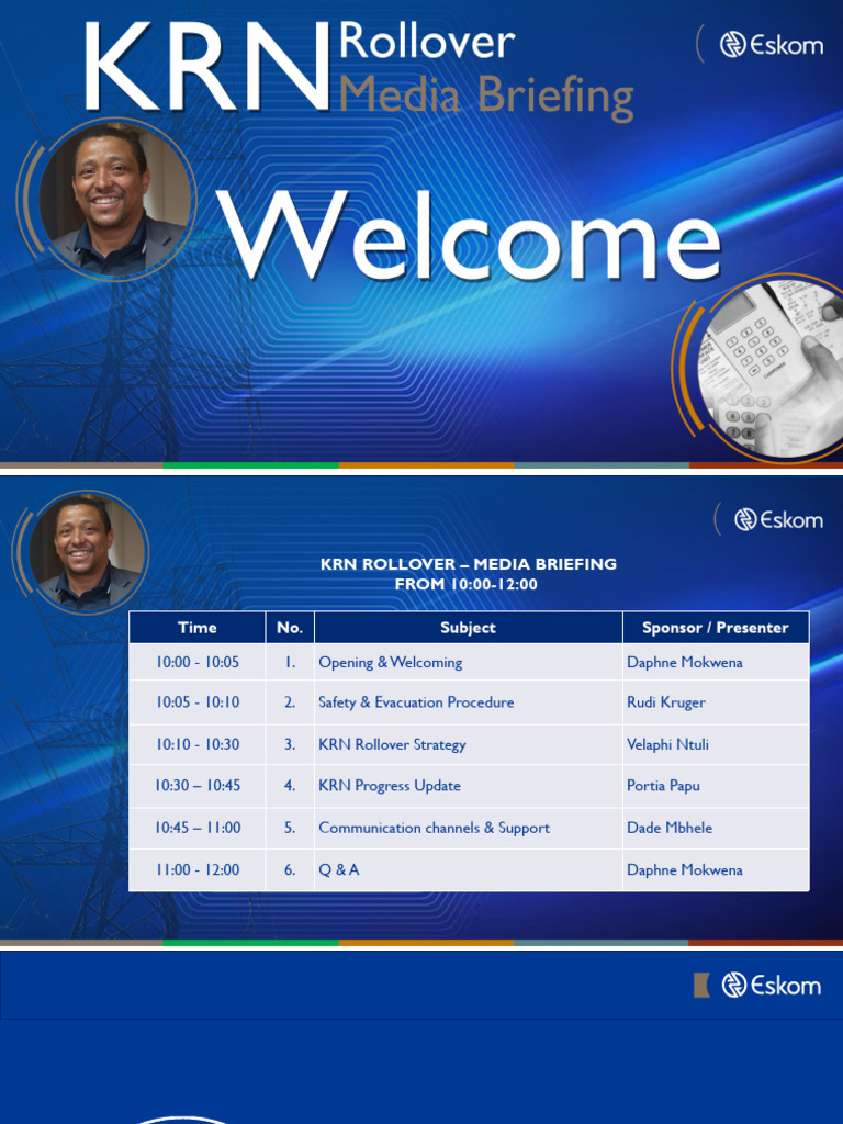 Eskom KRN Rollover Media Briefing | PDF | Faq | Computing