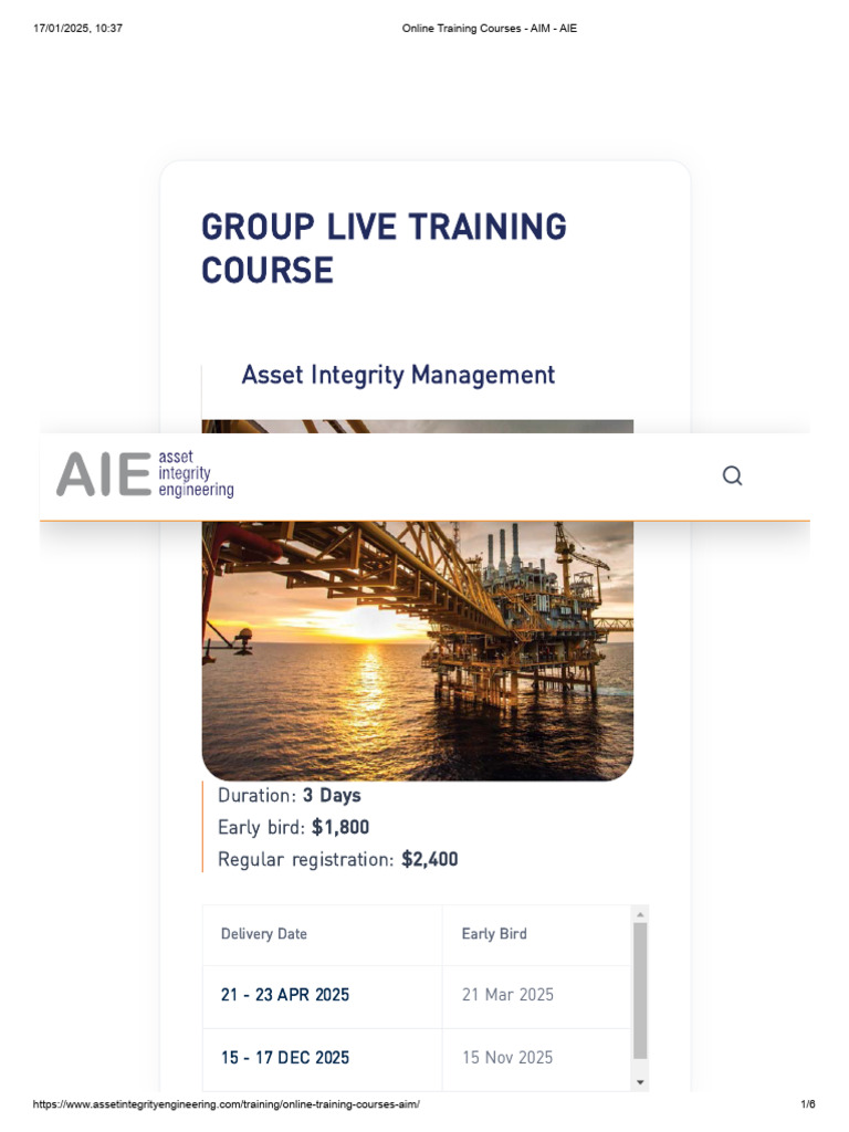 Asset Integrity Training for Oil & Gas | PDF | Risk