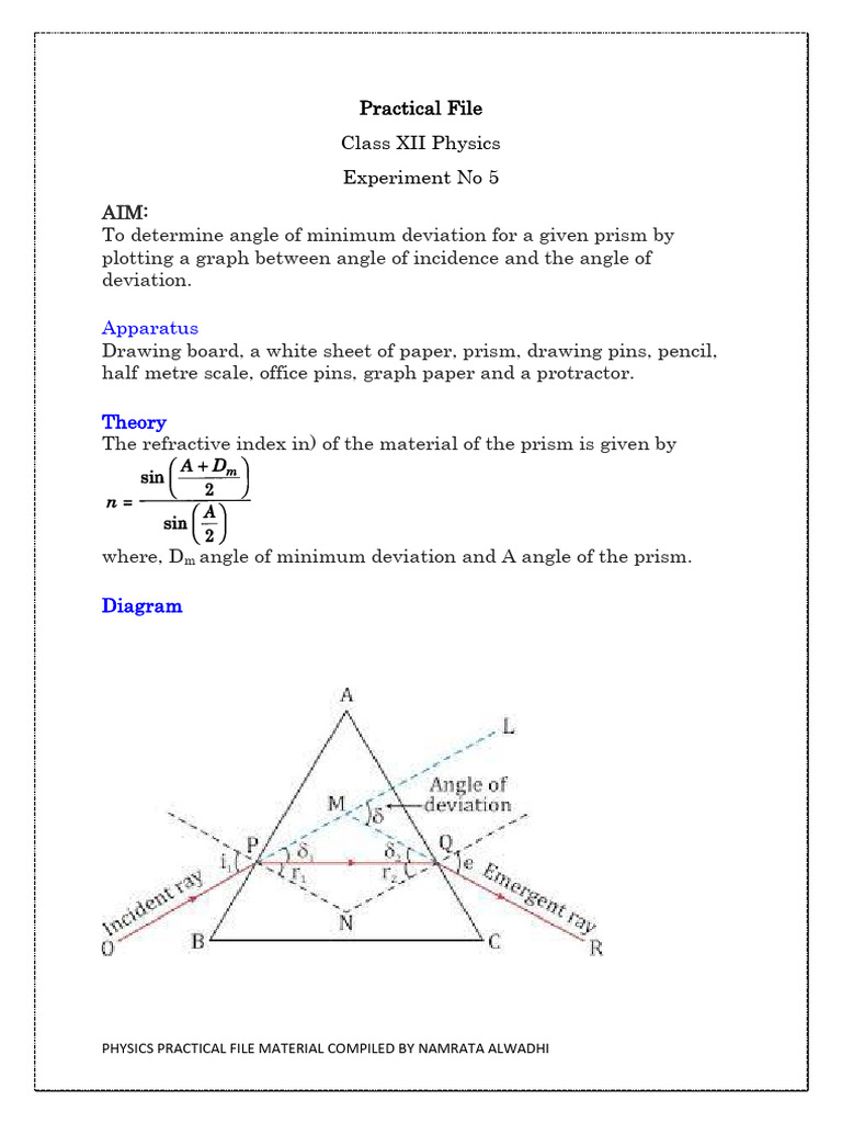Practical File Material Term2 2022 | PDF | Optics | Electromagnetic Radiation