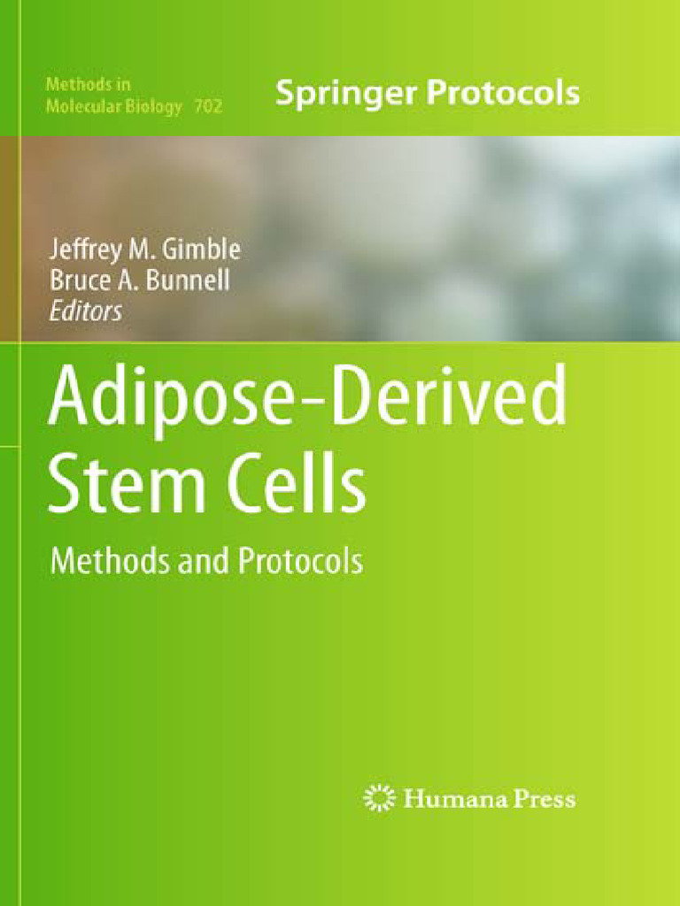 Adipose Derived Stem Cells Gimble J M Bunnell B A Eds Pdf