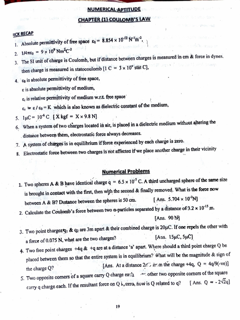 Electrostatic Assignment | PDF