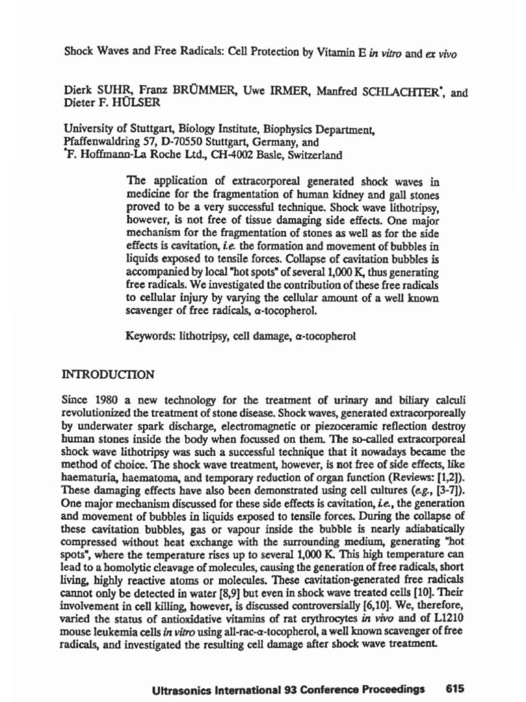 Shock Waves and Free Radicals | PDF | Emulsion | Chemistry