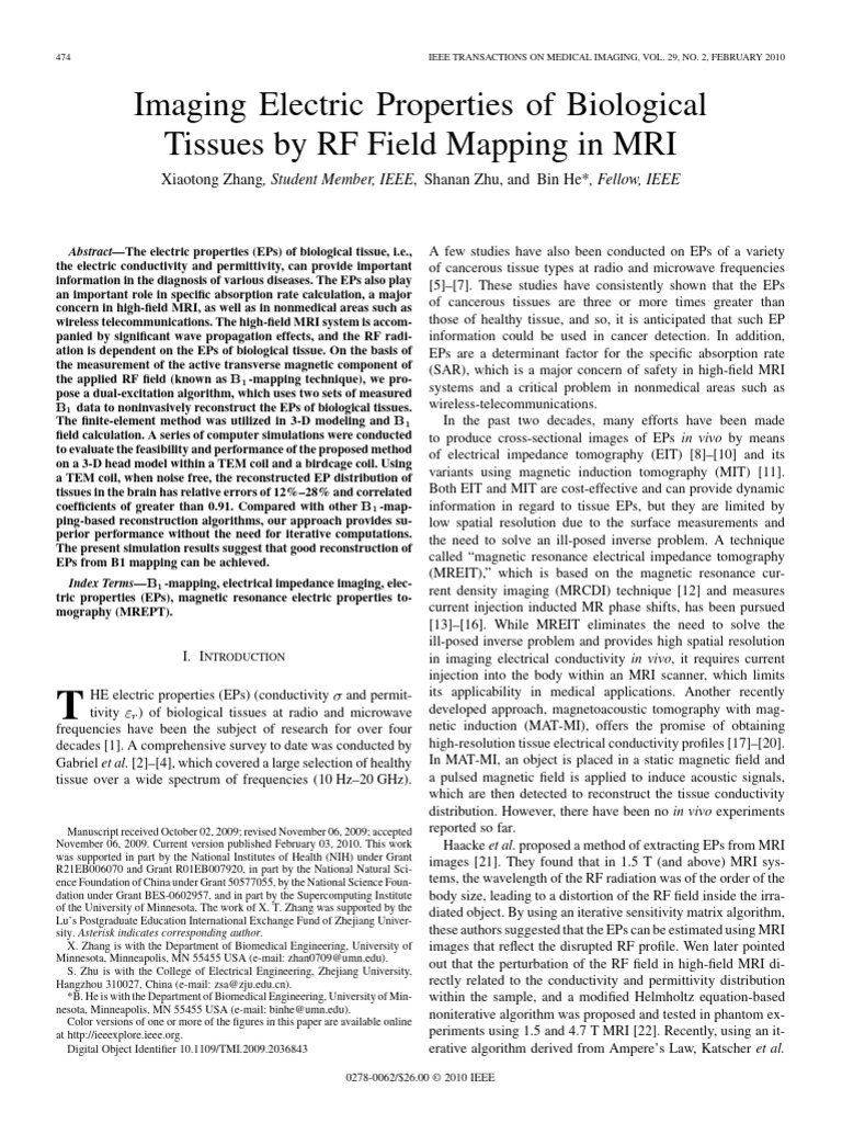 Xiaotong Zhang - Imaging Electric Properties of Biological Tissues by ...